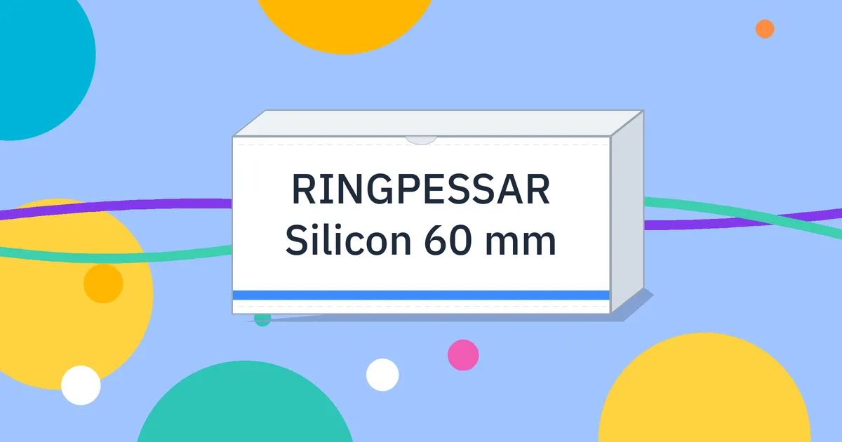Symbolbild: Packung mit der Aufschrift RINGPESSAR Silicon 60 mm (PZN 07702395) – Verfügbarkeit und Bezug in Apotheken in Frankfurt am Main