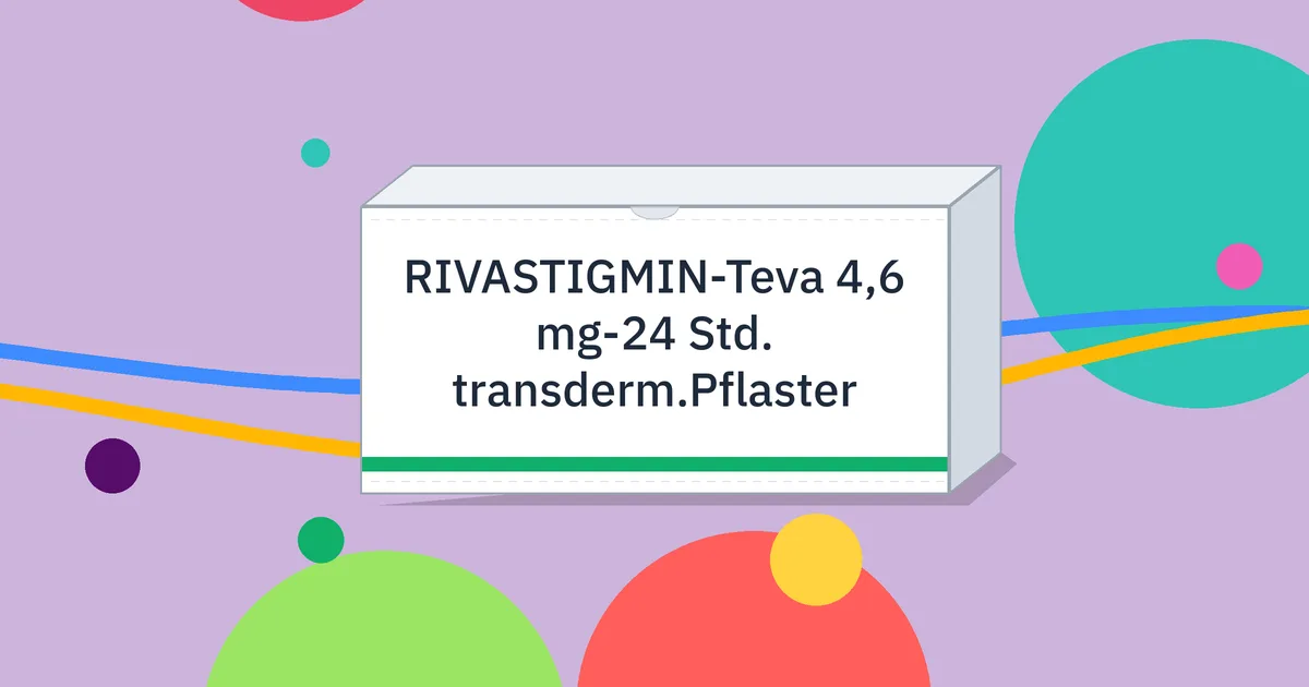 Symbolbild: Packung mit der Aufschrift RIVASTIGMIN-Teva 4,6 mg-24 Std. transderm.Pflaster (PZN 15735374) – Verfügbarkeit und Bezug in Apotheken in Frankfurt am Main