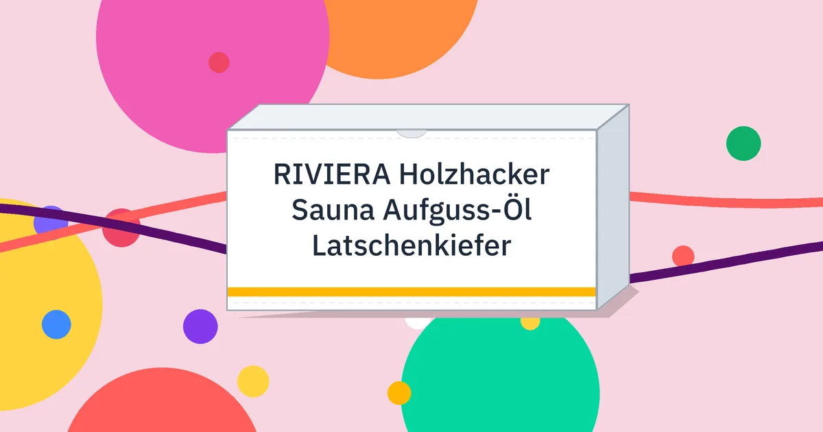 Symbolbild: Packung mit der Aufschrift RIVIERA Holzhacker Sauna Aufguss-Öl Latschenkiefer (PZN 19303223) – Verfügbarkeit und Bezug in Apotheken in Frankfurt am Main