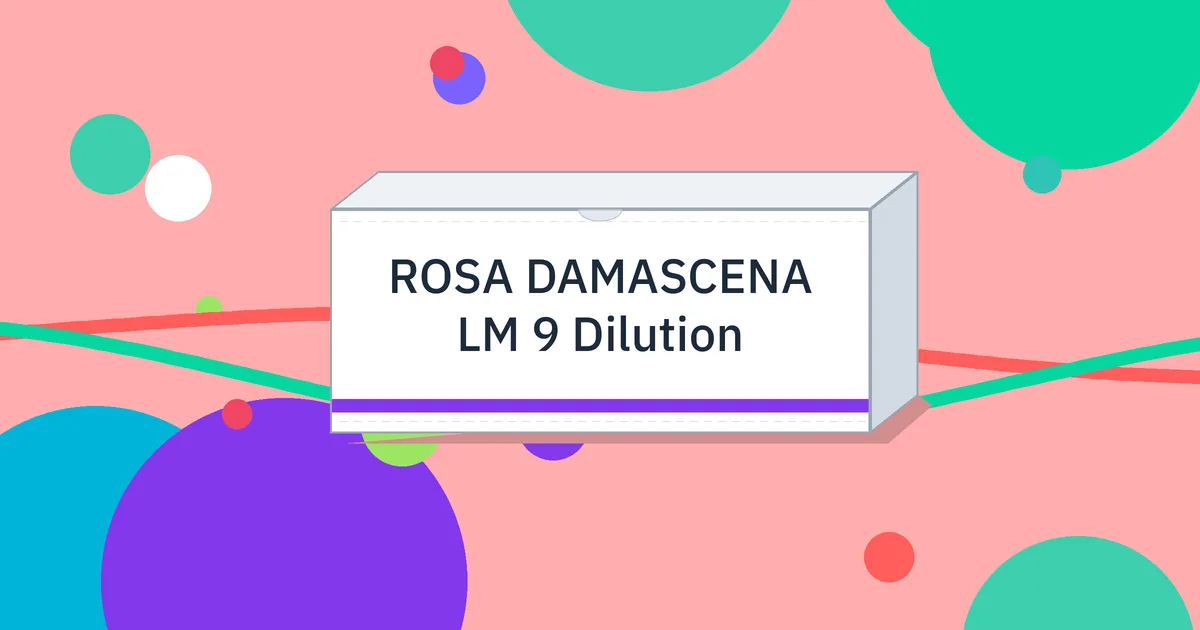 Symbolbild: Packung mit der Aufschrift ROSA DAMASCENA LM 9 Dilution (PZN 13056232) – Verfügbarkeit und Bezug in Apotheken in Frankfurt am Main