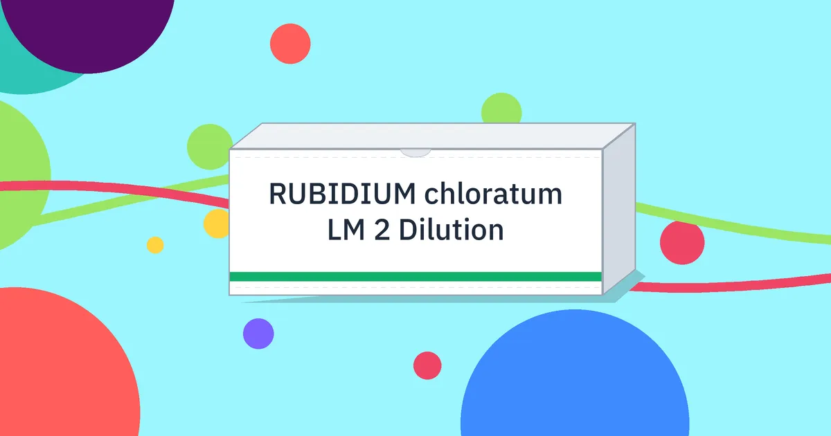 Symbolbild: Packung mit der Aufschrift RUBIDIUM chloratum LM 2 Dilution (PZN 13171714) – Verfügbarkeit und Bezug in Apotheken in Frankfurt am Main