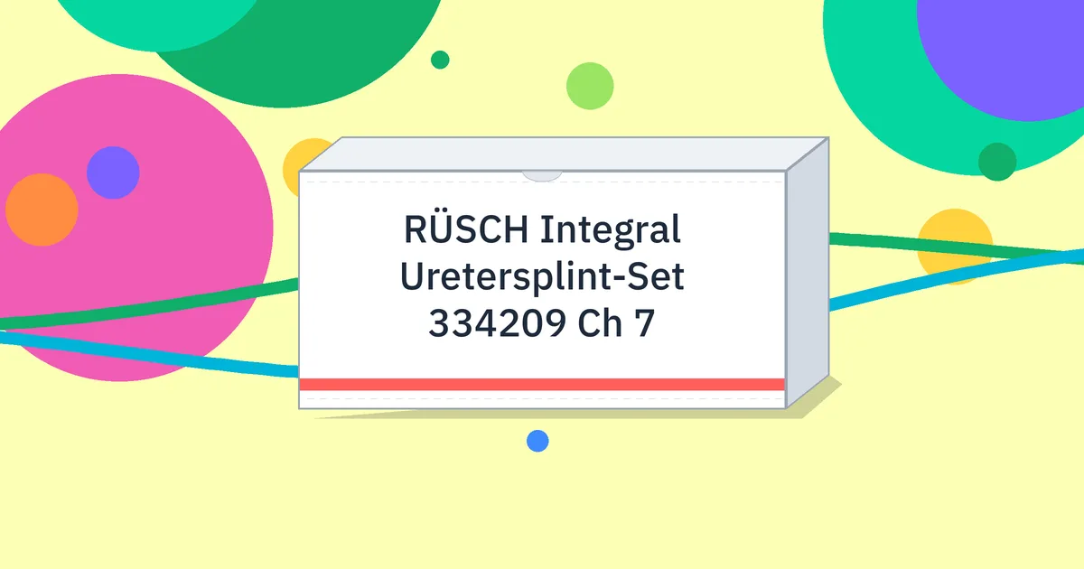 Symbolbild: Packung mit der Aufschrift RÜSCH Integral Uretersplint-Set 334209 Ch 7 (PZN 04249475) – Verfügbarkeit und Bezug in Apotheken in Frankfurt am Main