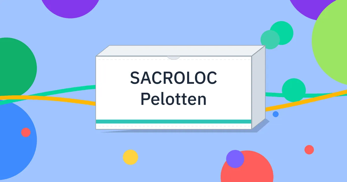 Symbolbild: Packung mit der Aufschrift SACROLOC Pelotten (PZN 09064415) – Verfügbarkeit und Bezug in Apotheken in Frankfurt am Main