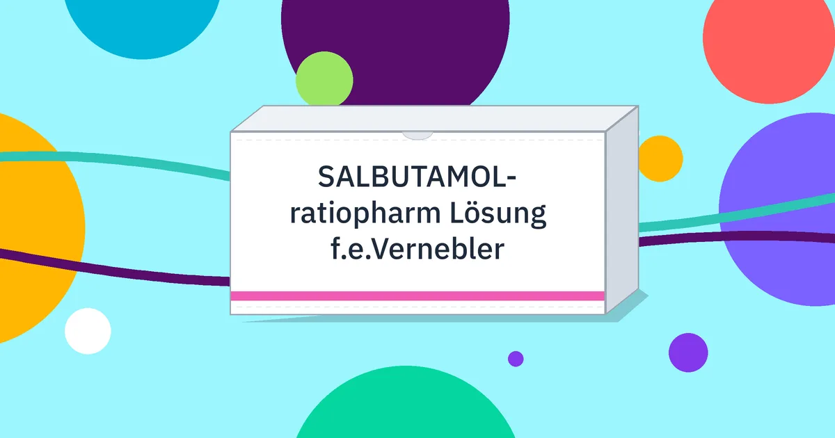 Symbolbild: Packung mit der Aufschrift SALBUTAMOL-ratiopharm Lösung f.e.Vernebler (PZN 08857450) – Verfügbarkeit und Bezug in Apotheken in Frankfurt am Main