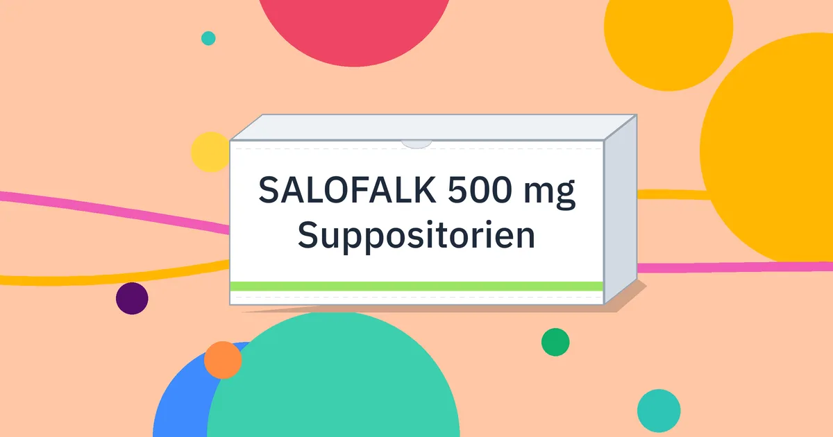 Symbolbild: Packung mit der Aufschrift SALOFALK 500 mg Suppositorien (PZN 14054413) – Verfügbarkeit und Bezug in Apotheken in Frankfurt am Main