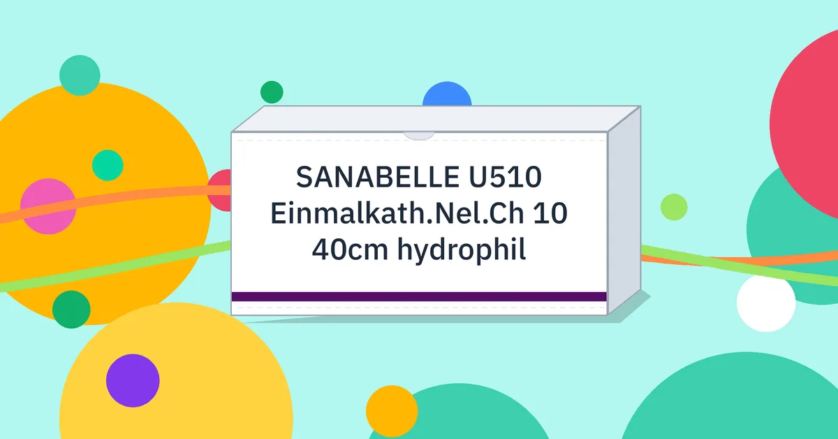 Symbolbild: Packung mit der Aufschrift SANABELLE U510 Einmalkath.Nel.Ch 10 40cm hydrophil (PZN 15269529) – Verfügbarkeit und Bezug in Apotheken in Frankfurt am Main