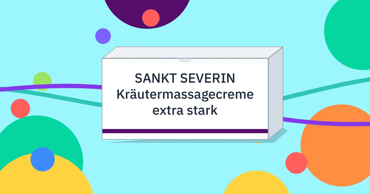 Symbolbild: Packung mit der Aufschrift SANKT SEVERIN Kräutermassagecreme extra stark (PZN 08534505) – Verfügbarkeit und Bezug in Apotheken in Frankfurt am Main