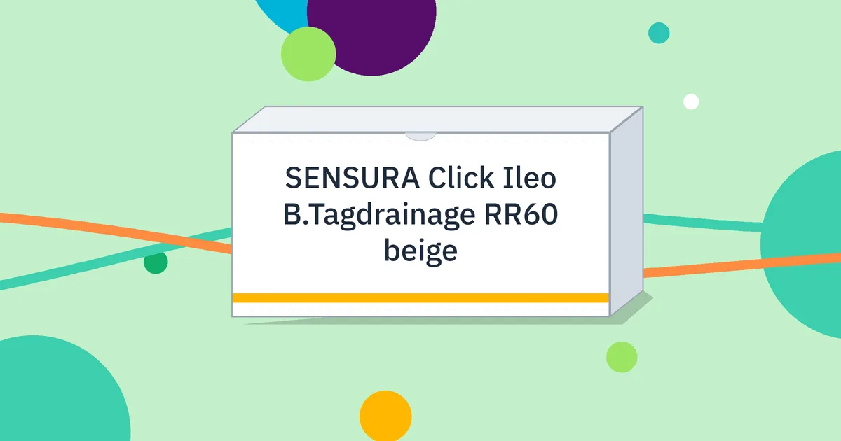 Symbolbild: Packung mit der Aufschrift SENSURA Click Ileo B.Tagdrainage RR60 beige (PZN 07790815) – Verfügbarkeit und Bezug in Apotheken in Frankfurt am Main