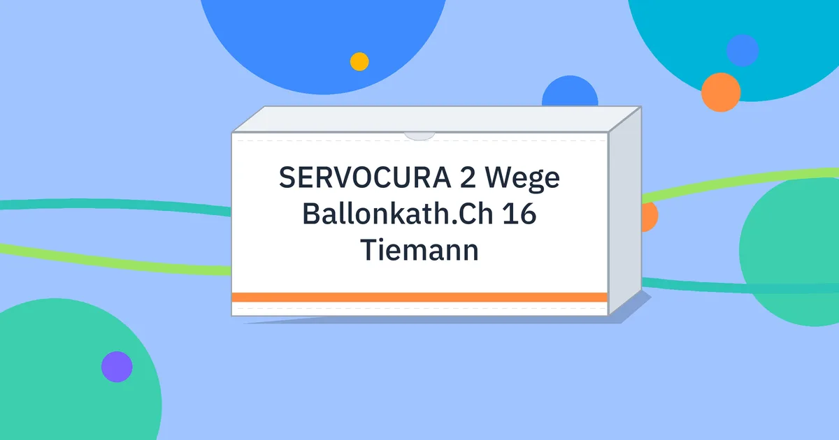 Symbolbild: Packung mit der Aufschrift SERVOCURA 2 Wege Ballonkath.Ch 16 Tiemann (PZN 05491445) – Verfügbarkeit und Bezug in Apotheken in Frankfurt am Main