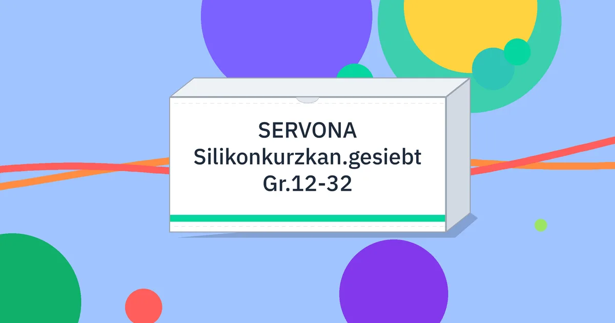 Symbolbild: Packung mit der Aufschrift SERVONA Silikonkurzkan.gesiebt Gr.12-32 (PZN 04054257) – Verfügbarkeit und Bezug in Apotheken in Frankfurt am Main