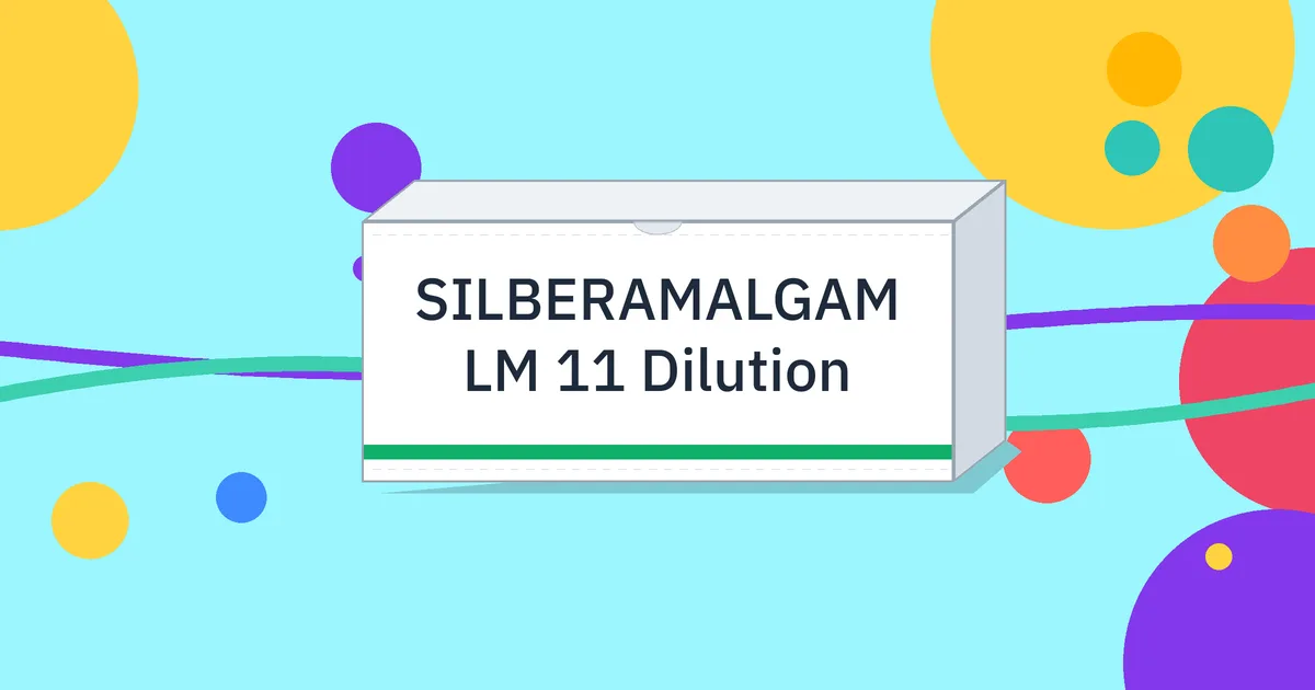 Symbolbild: Packung mit der Aufschrift SILBERAMALGAM LM 11 Dilution (PZN 13189269) – Verfügbarkeit und Bezug in Apotheken in Frankfurt am Main