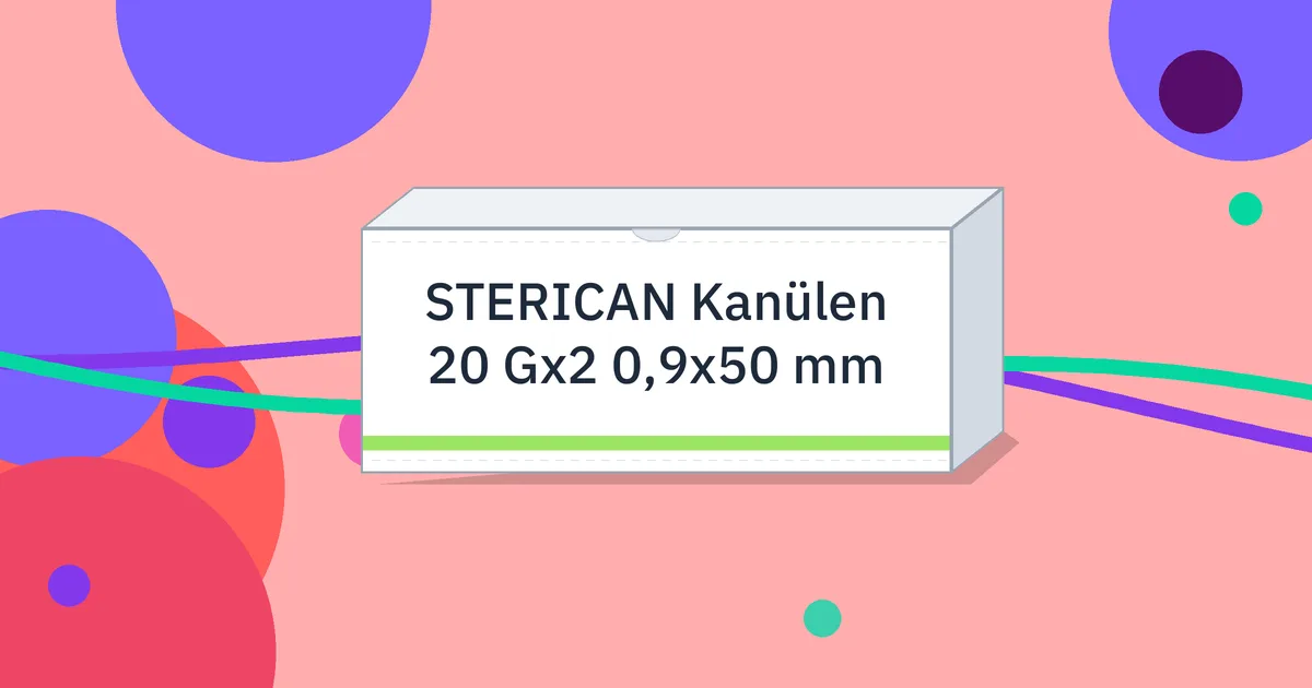 Symbolbild: Packung mit der Aufschrift STERICAN Kanülen 20 Gx2 0,9x50 mm (PZN 13708769) – Verfügbarkeit und Bezug in Apotheken in Frankfurt am Main
