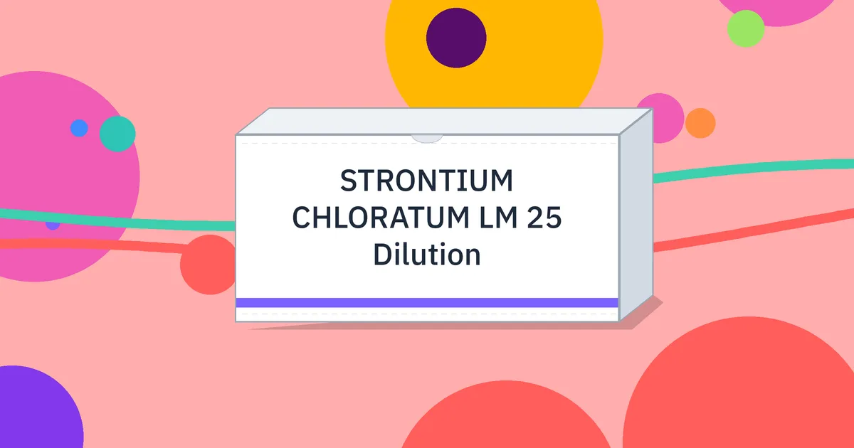 Symbolbild: Packung mit der Aufschrift STRONTIUM CHLORATUM LM 25 Dilution (PZN 13203673) – Verfügbarkeit und Bezug in Apotheken in Frankfurt am Main