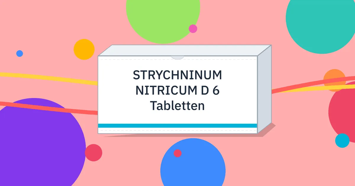 Symbolbild: Packung mit der Aufschrift STRYCHNINUM NITRICUM D 6 Tabletten (PZN 04238508) – Verfügbarkeit und Bezug in Apotheken in Frankfurt am Main