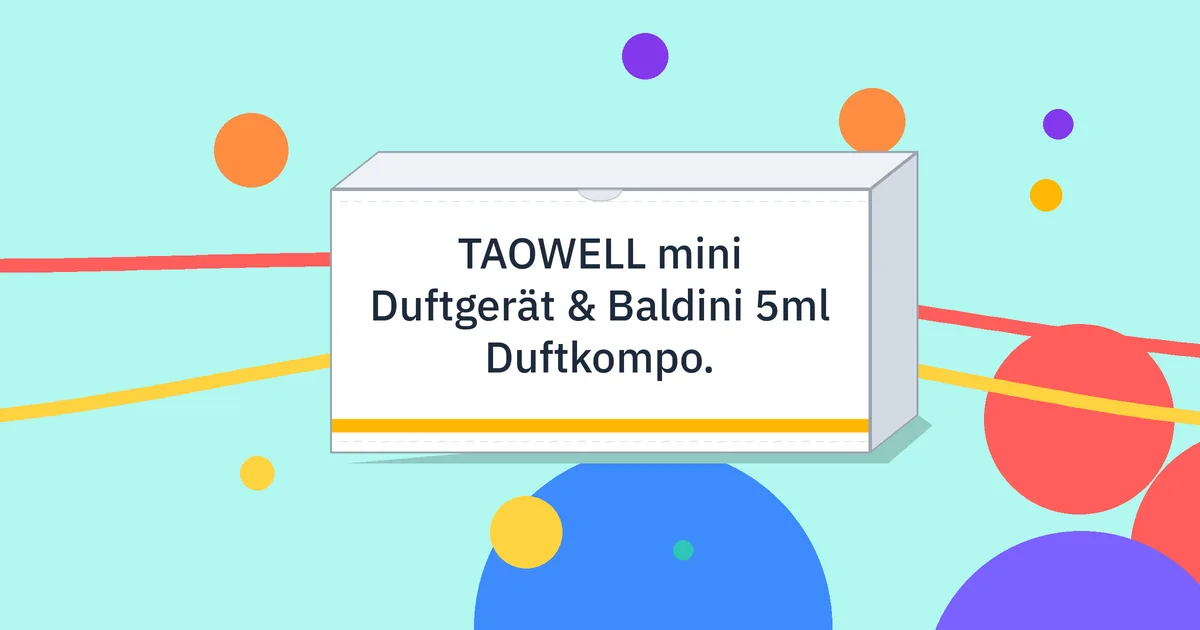 Symbolbild: Packung mit der Aufschrift TAOWELL mini Duftgerät & Baldini 5ml Duftkompo. (PZN 12436777) – Verfügbarkeit und Bezug in Apotheken in Frankfurt am Main