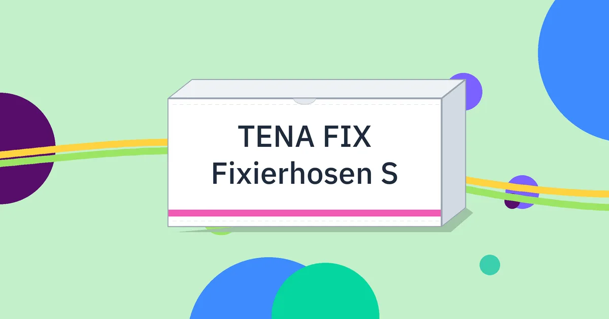Symbolbild: Packung mit der Aufschrift TENA FIX Fixierhosen S (PZN 09468934) – Verfügbarkeit und Bezug in Apotheken in Frankfurt am Main