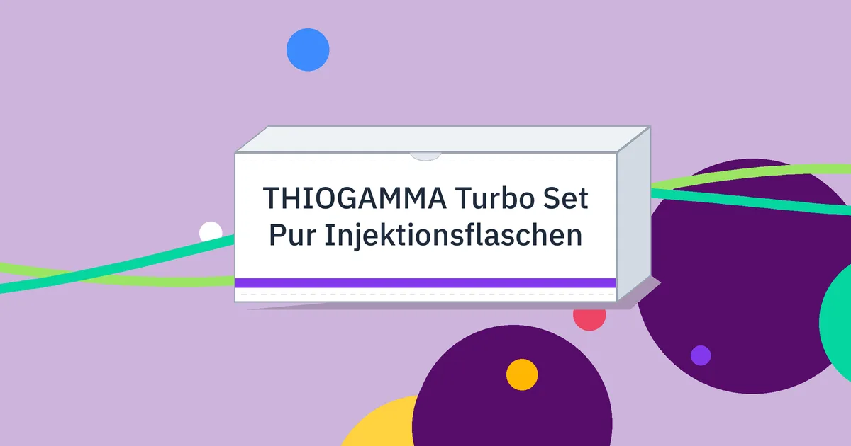 Symbolbild: Packung mit der Aufschrift THIOGAMMA Turbo Set Pur Injektionsflaschen (PZN 00921450) – Verfügbarkeit und Bezug in Apotheken in Frankfurt am Main