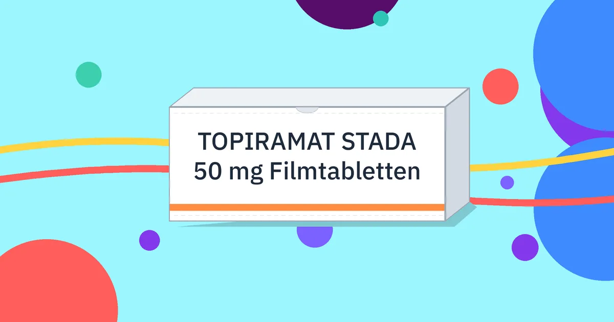 Symbolbild: Packung mit der Aufschrift TOPIRAMAT STADA 50 mg Filmtabletten (PZN 09195407) – Verfügbarkeit und Bezug in Apotheken in Frankfurt am Main