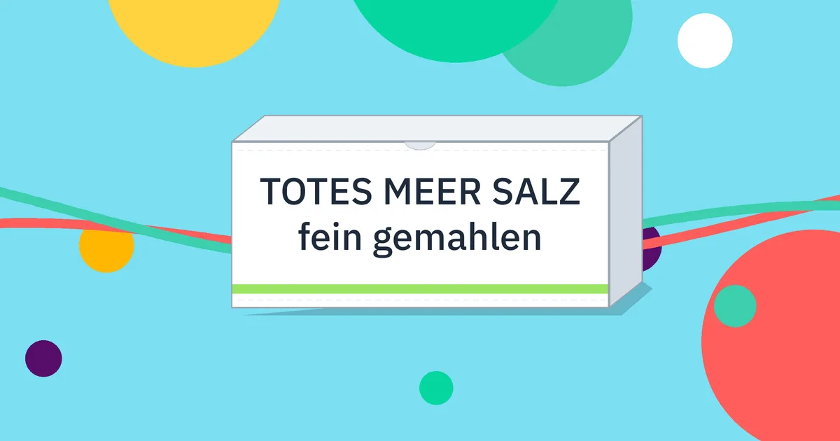 Symbolbild: Packung mit der Aufschrift TOTES MEER SALZ fein gemahlen (PZN 19307847) – Verfügbarkeit und Bezug in Apotheken in Frankfurt am Main