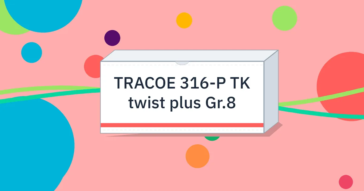 Symbolbild: Packung mit der Aufschrift TRACOE 316-P TK twist plus Gr.8 (PZN 09943950) – Verfügbarkeit und Bezug in Apotheken in Frankfurt am Main