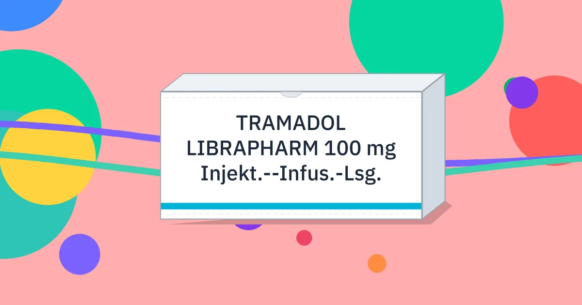 Symbolbild: Packung mit der Aufschrift TRAMADOL LIBRAPHARM 100 mg Injekt.--Infus.-Lsg. (PZN 06818003) – Verfügbarkeit und Bezug in Apotheken in Frankfurt am Main