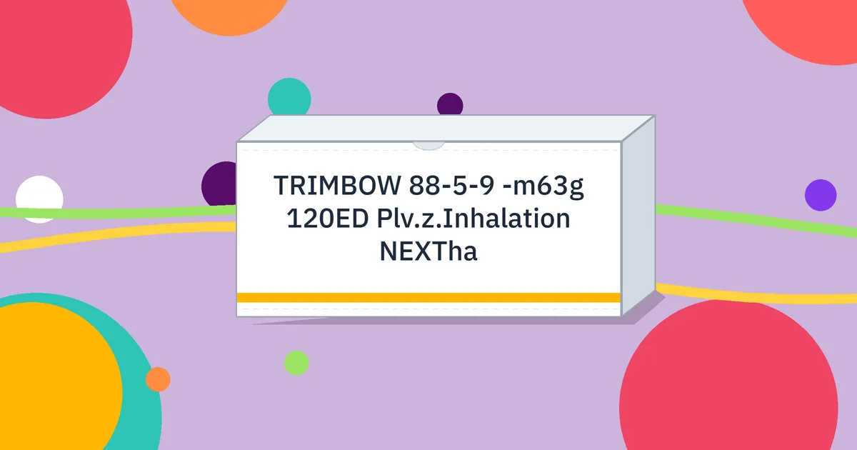 Symbolbild: Packung mit der Aufschrift TRIMBOW 88-5-9 -m63g 120ED Plv.z.Inhalation NEXTha (PZN 17877486) – Verfügbarkeit und Bezug in Apotheken in Frankfurt am Main