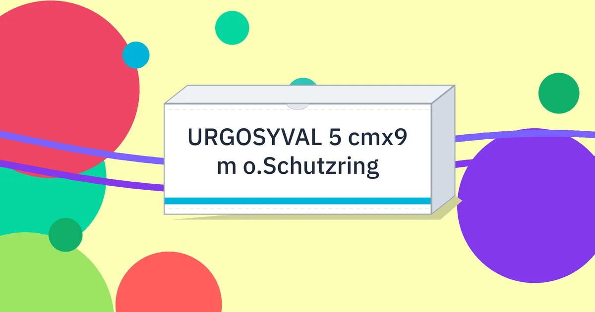 Symbolbild: Packung mit der Aufschrift URGOSYVAL 5 cmx9 m o.Schutzring (PZN 00299803) – Verfügbarkeit und Bezug in Apotheken in Frankfurt am Main