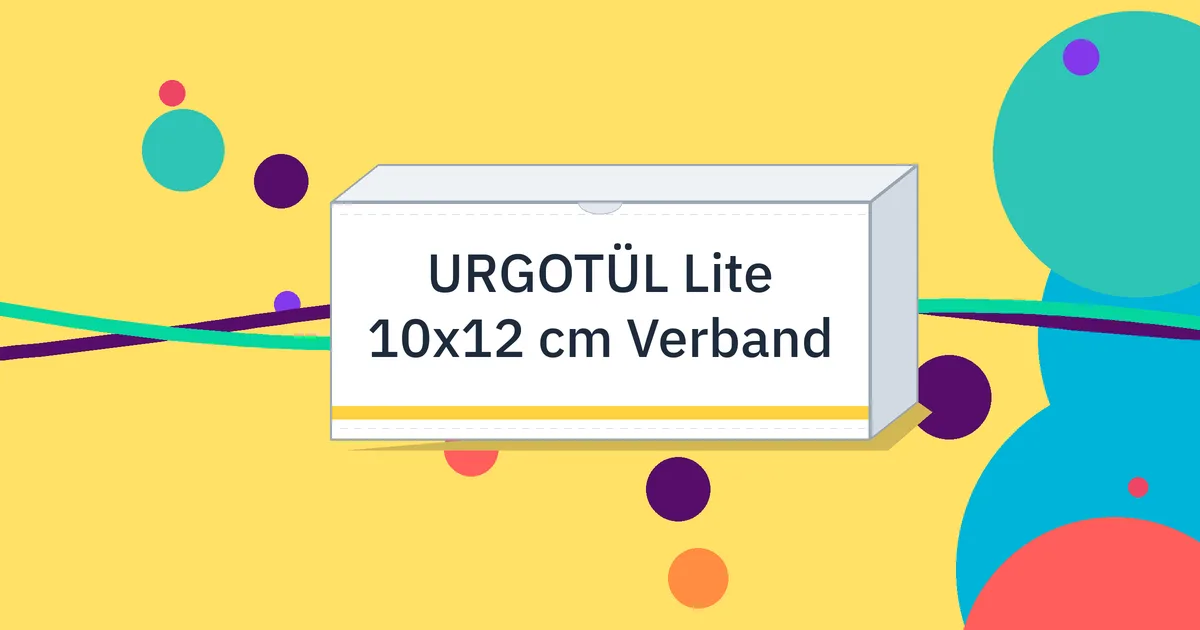 Symbolbild: Packung mit der Aufschrift URGOTÜL Lite 10x12 cm Verband (PZN 20808224) – Verfügbarkeit und Bezug in Apotheken in Frankfurt am Main