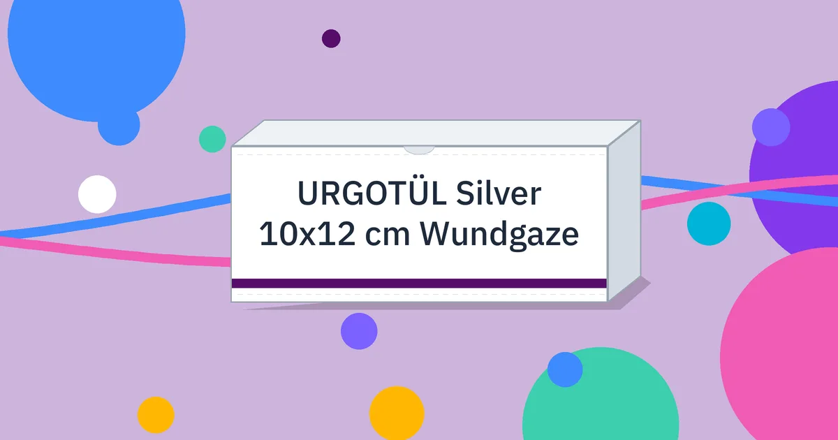 Symbolbild: Packung mit der Aufschrift URGOTÜL Silver 10x12 cm Wundgaze (PZN 06607909) – Verfügbarkeit und Bezug in Apotheken in Frankfurt am Main