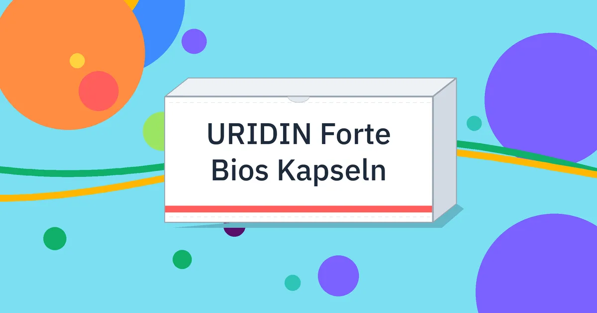 Symbolbild: Packung mit der Aufschrift URIDIN Forte Bios Kapseln (PZN 18310965) – Verfügbarkeit und Bezug in Apotheken in Frankfurt am Main