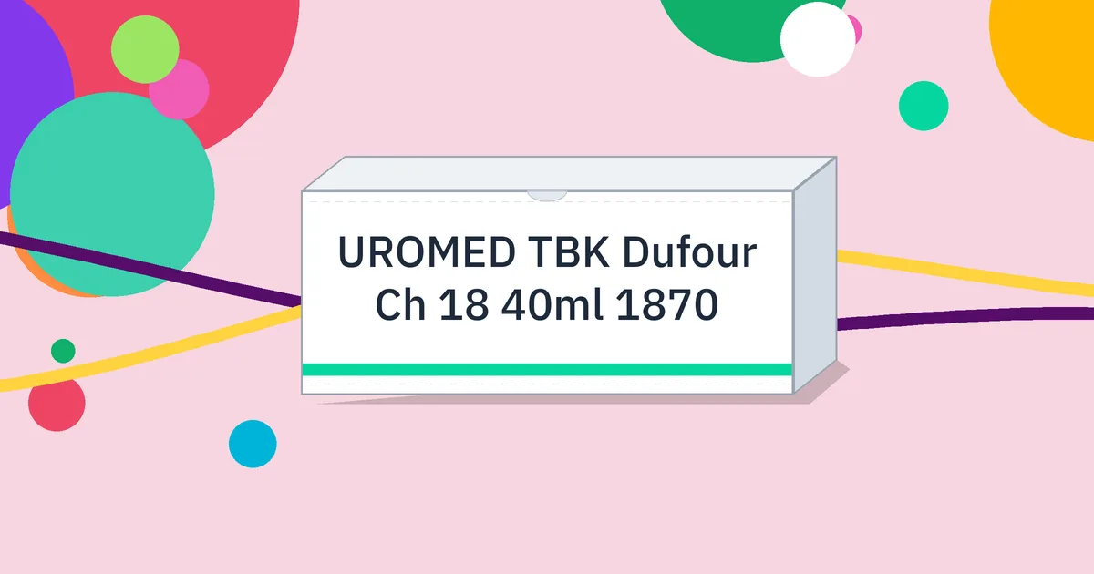 Symbolbild: Packung mit der Aufschrift UROMED TBK Dufour Ch 18 40ml 1870 (PZN 04672707) – Verfügbarkeit und Bezug in Apotheken in Frankfurt am Main