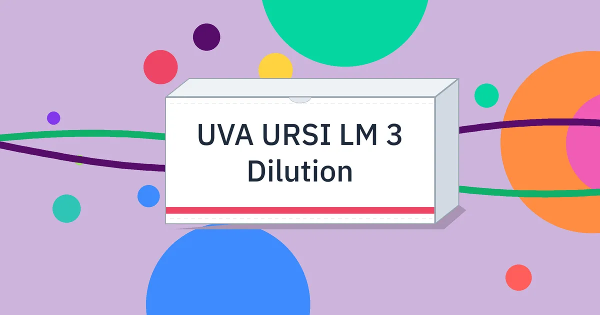 Symbolbild: Packung mit der Aufschrift UVA URSI LM 3 Dilution (PZN 13258929) – Verfügbarkeit und Bezug in Apotheken in Frankfurt am Main