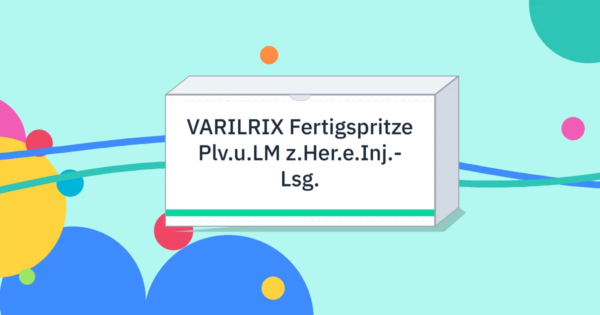 Symbolbild: Packung mit der Aufschrift VARILRIX Fertigspritze Plv.u.LM z.Her.e.Inj.-Lsg. (PZN 09605526) – Verfügbarkeit und Bezug in Apotheken in Frankfurt am Main