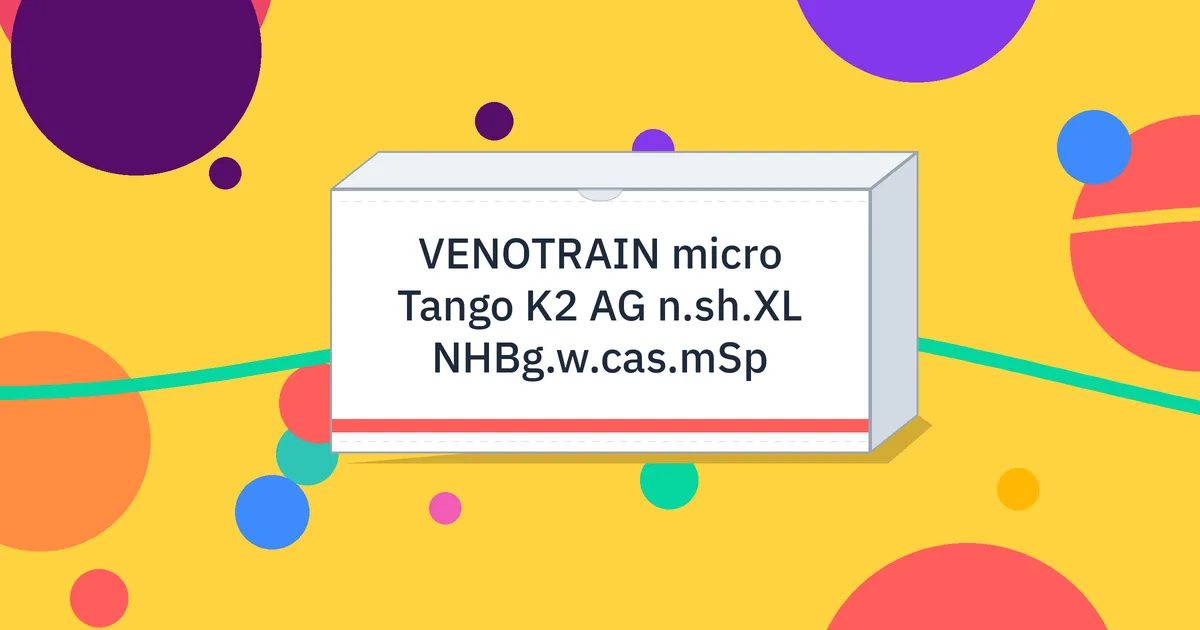 Symbolbild: Packung mit der Aufschrift VENOTRAIN micro Tango K2 AG n.sh.XL NHBg.w.cas.mSp (PZN 20765302) – Verfügbarkeit und Bezug in Apotheken in Frankfurt am Main