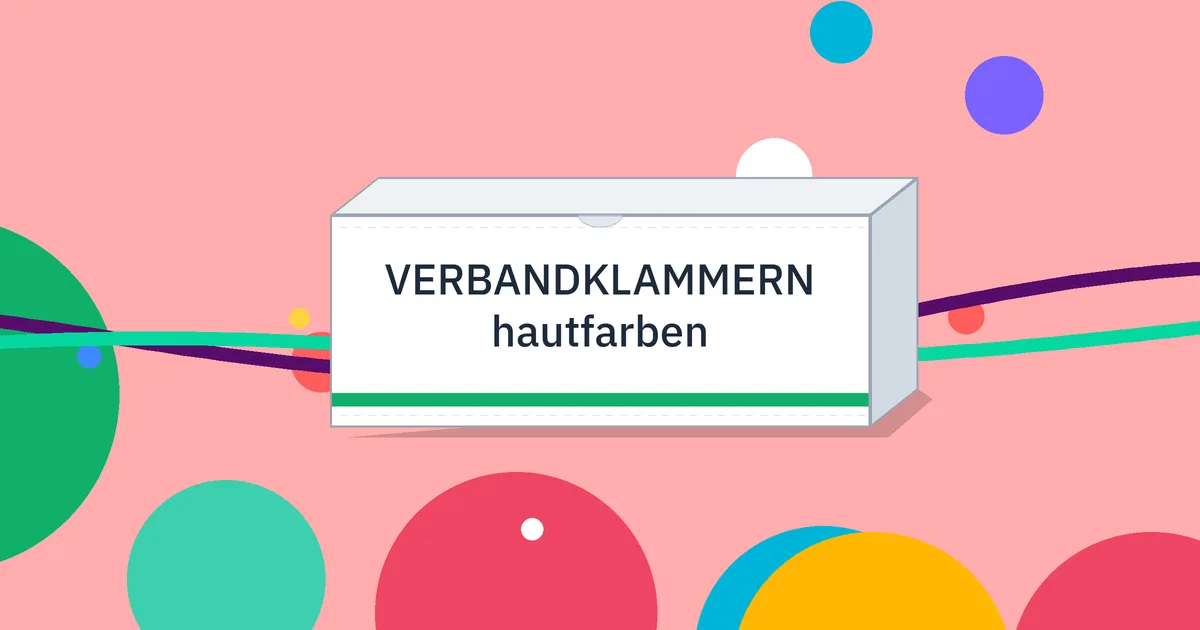 Symbolbild: Packung mit der Aufschrift VERBANDKLAMMERN hautfarben (PZN 17152984) – Verfügbarkeit und Bezug in Apotheken in Frankfurt am Main
