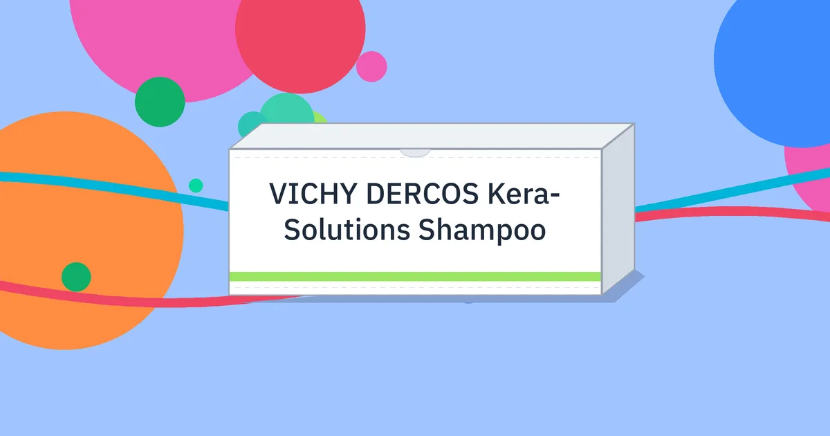 Symbolbild: Packung mit der Aufschrift VICHY DERCOS Kera-Solutions Shampoo (PZN 15386287) – Verfügbarkeit und Bezug in Apotheken in Frankfurt am Main
