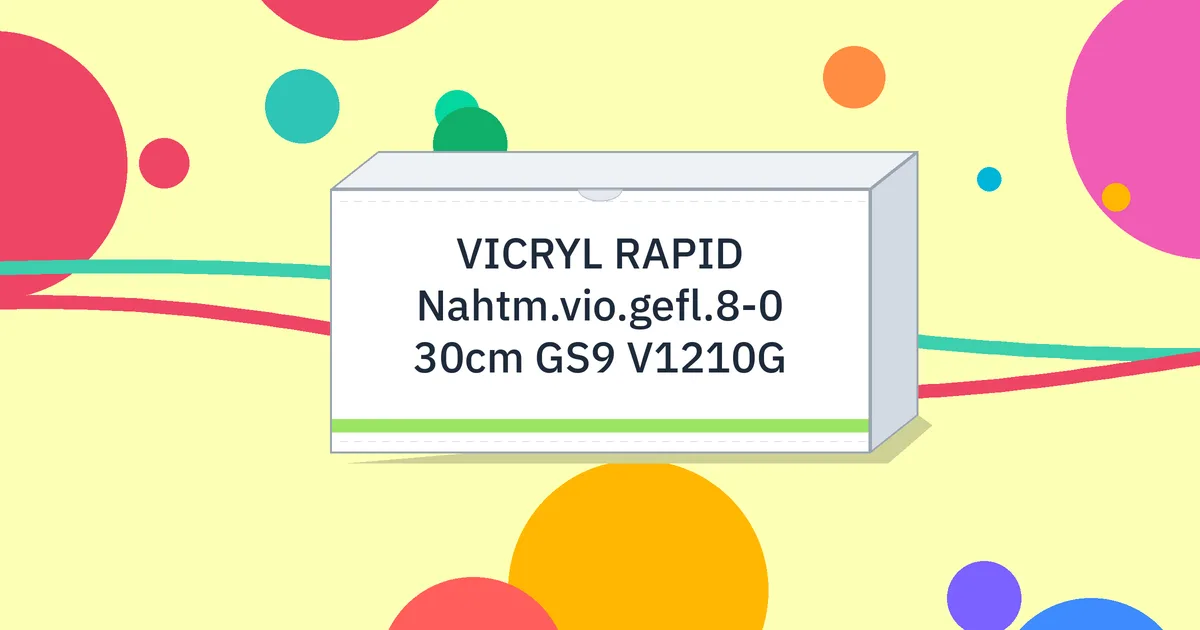Symbolbild: Packung mit der Aufschrift VICRYL RAPID Nahtm.vio.gefl.8-0 30cm GS9 V1210G (PZN 20924025) – Verfügbarkeit und Bezug in Apotheken in Frankfurt am Main