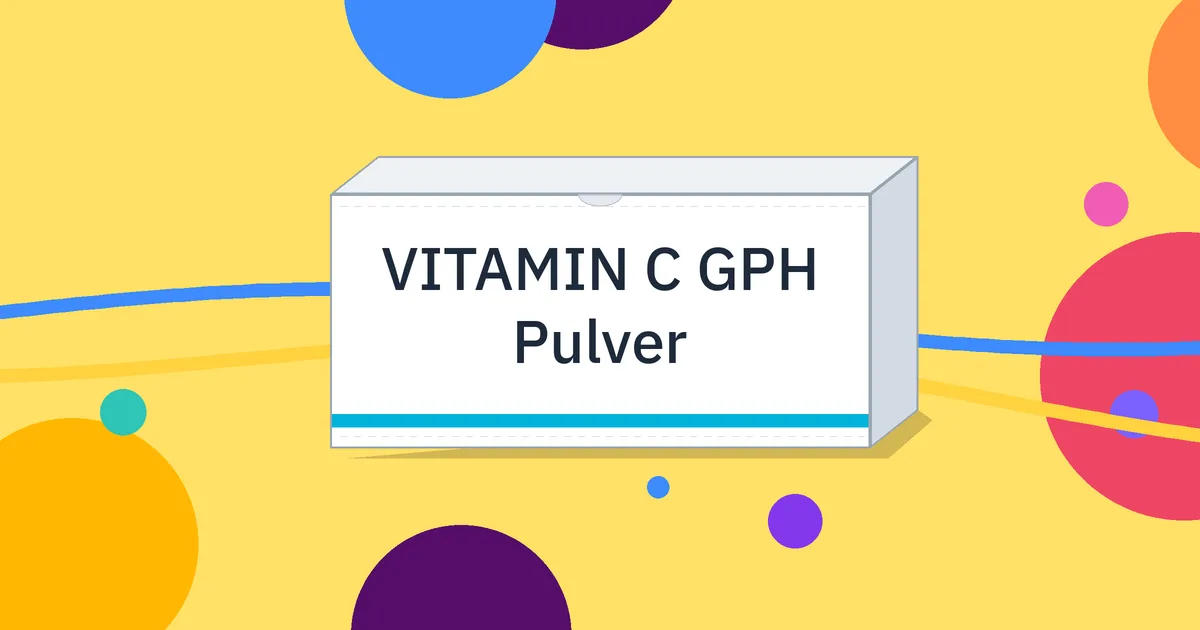 Symbolbild: Packung mit der Aufschrift VITAMIN C GPH Pulver (PZN 20806343) – Verfügbarkeit und Bezug in Apotheken in Frankfurt am Main