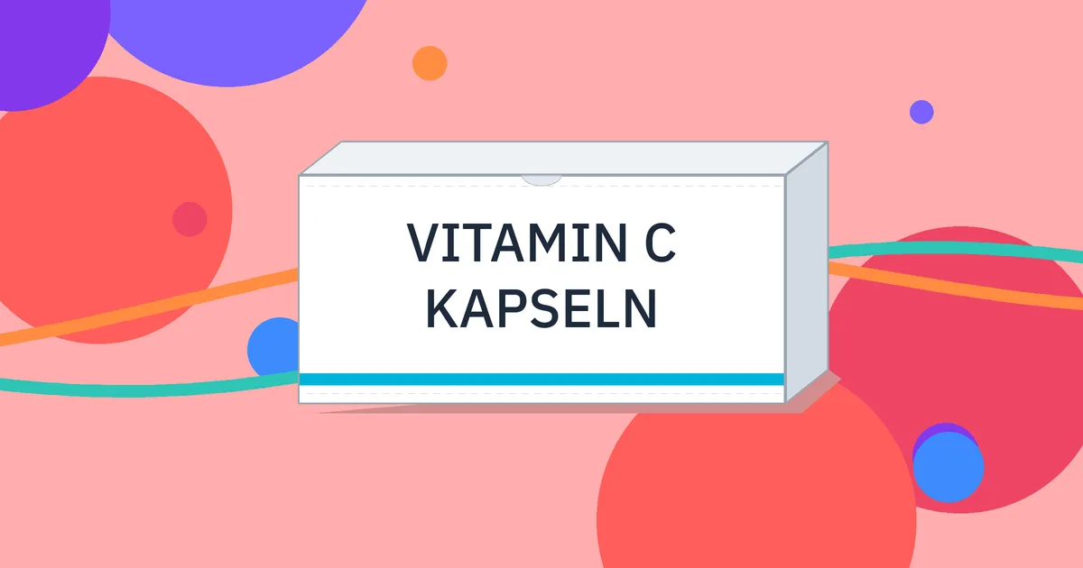 Symbolbild: Packung mit der Aufschrift VITAMIN C KAPSELN (PZN 16368765) – Verfügbarkeit und Bezug in Apotheken in Frankfurt am Main
