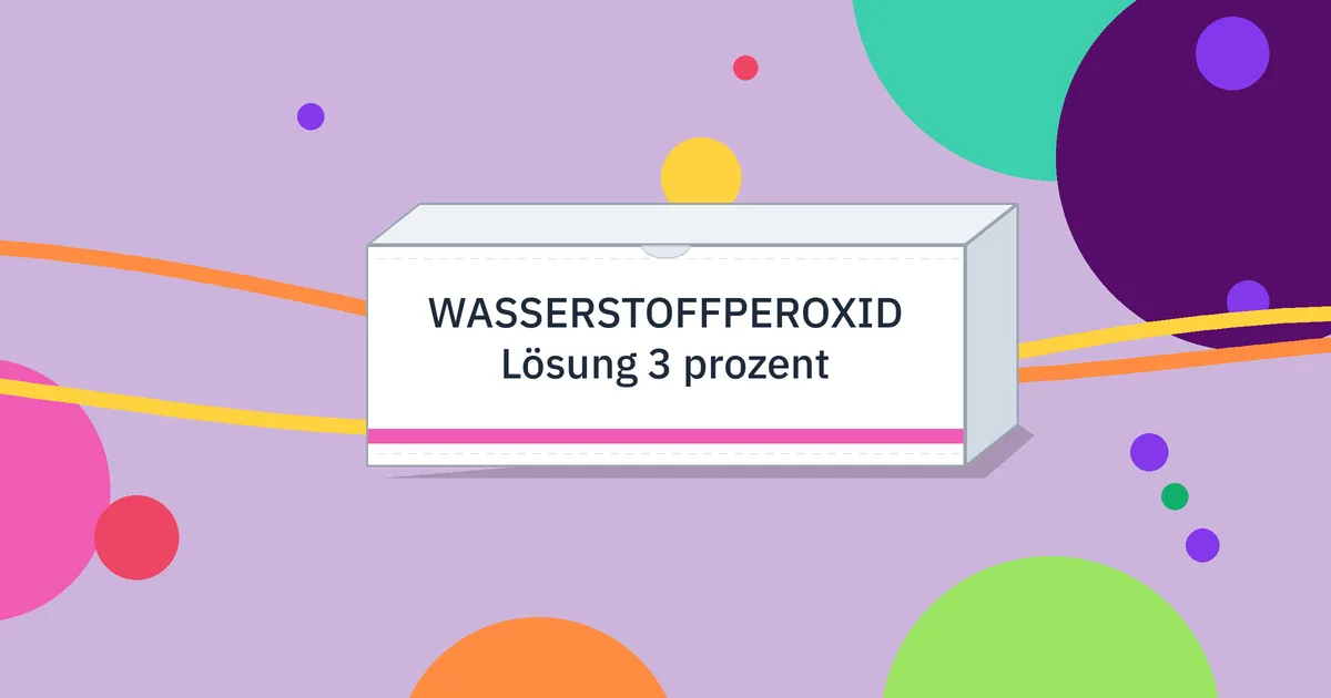 Symbolbild: Packung mit der Aufschrift WASSERSTOFFPEROXID Lösung 3 prozent (PZN 01055664) – Verfügbarkeit und Bezug in Apotheken in Frankfurt am Main