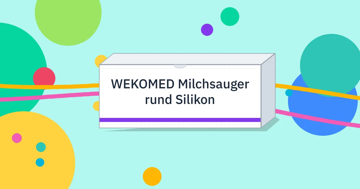 Symbolbild: Packung mit der Aufschrift WEKOMED Milchsauger rund Silikon (PZN 03322193) – Verfügbarkeit und Bezug in Apotheken in Frankfurt am Main