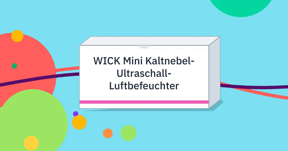 Symbolbild: Packung mit der Aufschrift WICK Mini Kaltnebel-Ultraschall-Luftbefeuchter (PZN 16851237) – Verfügbarkeit und Bezug in Apotheken in Frankfurt am Main