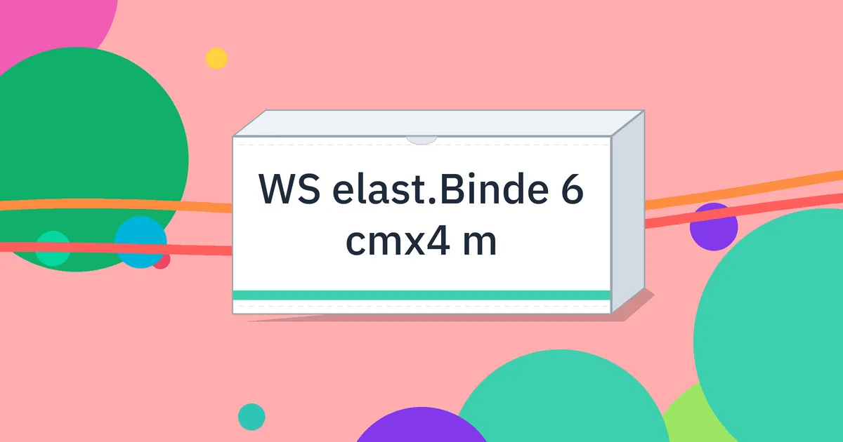 Symbolbild: Packung mit der Aufschrift WS elast.Binde 6 cmx4 m (PZN 00007114) – Verfügbarkeit und Bezug in Apotheken in Frankfurt am Main