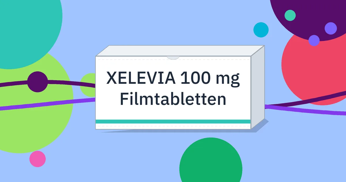 Symbolbild: Packung mit der Aufschrift XELEVIA 100 mg Filmtabletten (PZN 19150469) – Verfügbarkeit und Bezug in Apotheken in Frankfurt am Main
