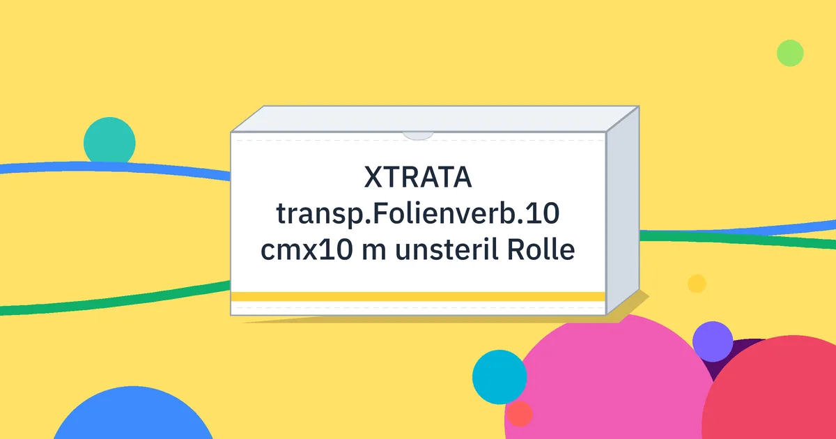 Symbolbild: Packung mit der Aufschrift XTRATA transp.Folienverb.10 cmx10 m unsteril Rolle (PZN 16905631) – Verfügbarkeit und Bezug in Apotheken in Frankfurt am Main