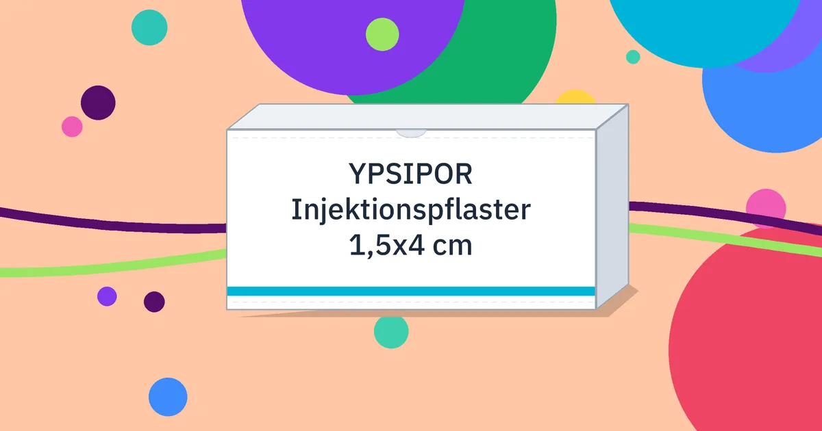 Symbolbild: Packung mit der Aufschrift YPSIPOR Injektionspflaster 1,5x4 cm (PZN 12603809) – Verfügbarkeit und Bezug in Apotheken in Frankfurt am Main