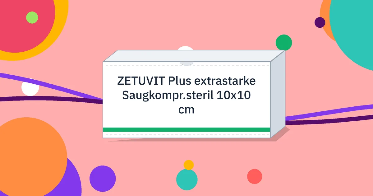 Symbolbild: Packung mit der Aufschrift ZETUVIT Plus extrastarke Saugkompr.steril 10x10 cm (PZN 11368393) – Verfügbarkeit und Bezug in Apotheken in Frankfurt am Main