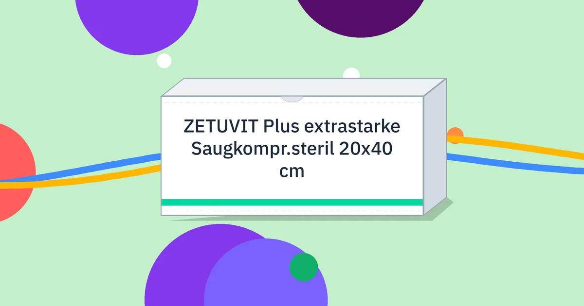 Symbolbild: Packung mit der Aufschrift ZETUVIT Plus extrastarke Saugkompr.steril 20x40 cm (PZN 13657517) – Verfügbarkeit und Bezug in Apotheken in Frankfurt am Main