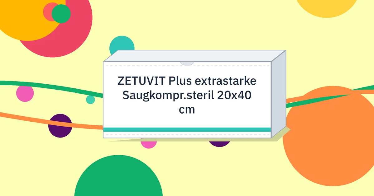 Symbolbild: Packung mit der Aufschrift ZETUVIT Plus extrastarke Saugkompr.steril 20x40 cm (PZN 17380975) – Verfügbarkeit und Bezug in Apotheken in Frankfurt am Main