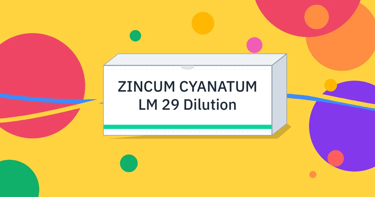 Symbolbild: Packung mit der Aufschrift ZINCUM CYANATUM LM 29 Dilution (PZN 13292688) – Verfügbarkeit und Bezug in Apotheken in Frankfurt am Main